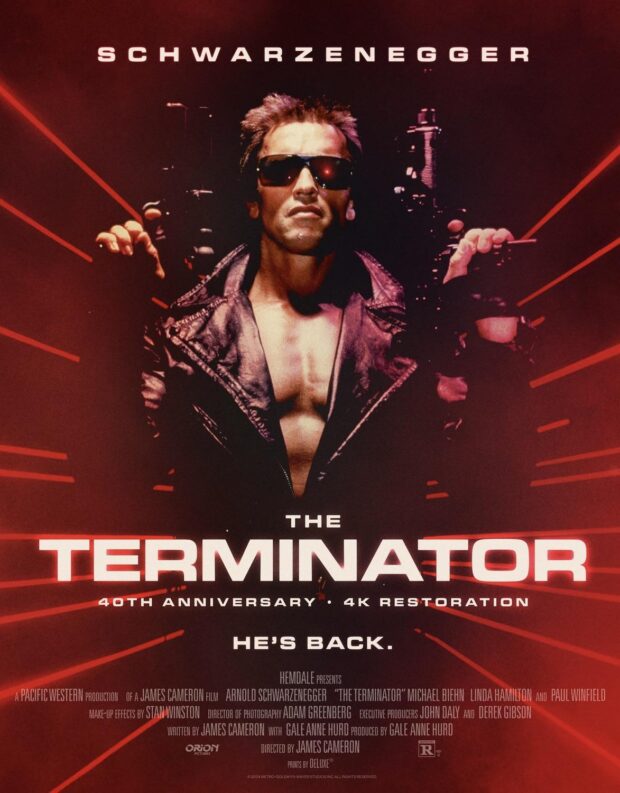 Official Poster for 'The Terminator' 40th Anniversary: James Cameron's ...