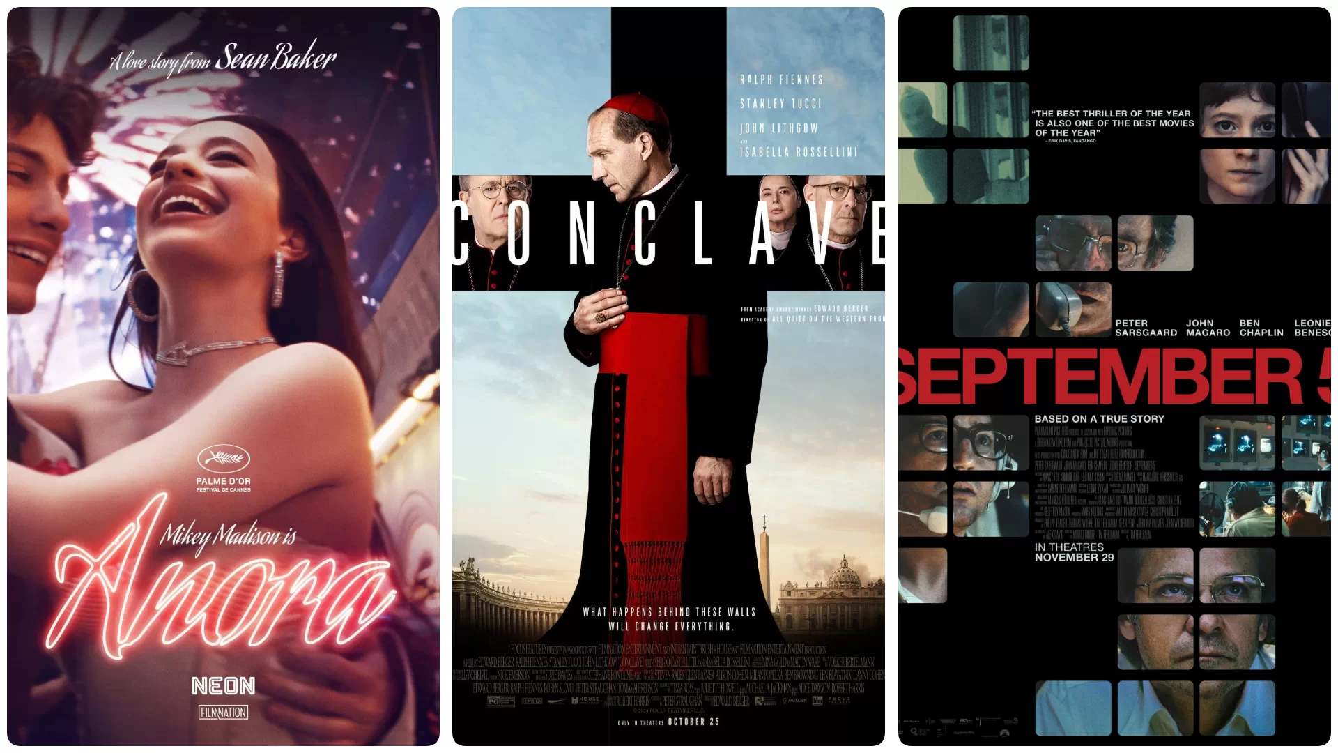 Oscars 2024: 'Anora' & 'Conclave' Lead While 'September 5' Stirs Debate - FilmoFilia