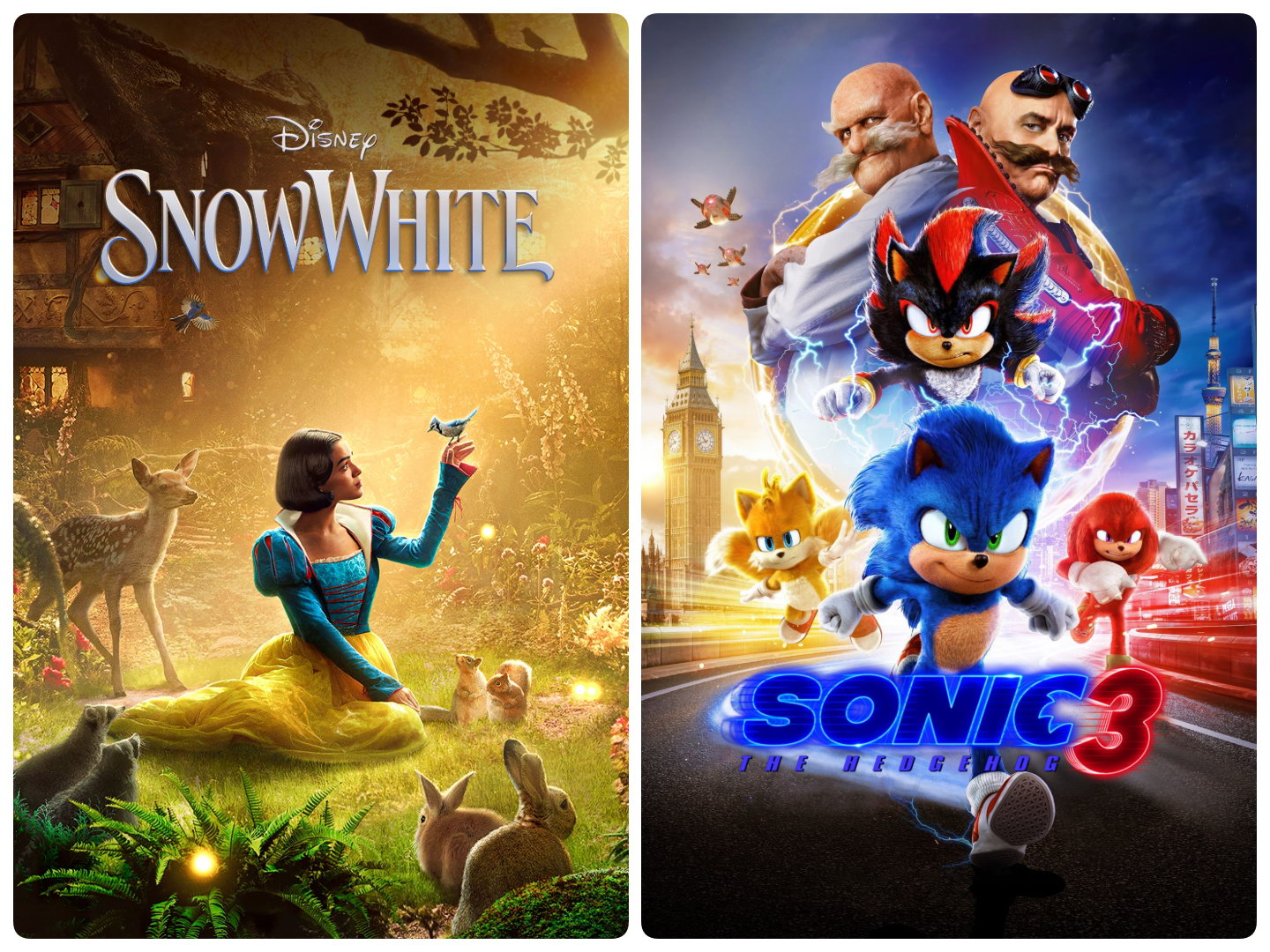 Disney and DreamWorks Gear Up: New Trailers for 'Snow White,' 'Sonic 3 ...
