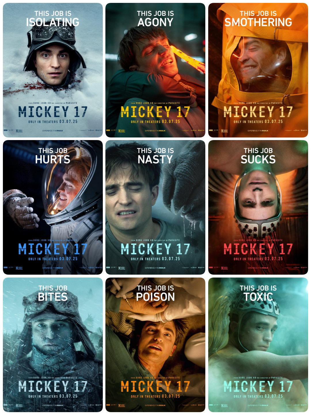 9 New Posters for Bong Joon-ho’s ‘Mickey 17’