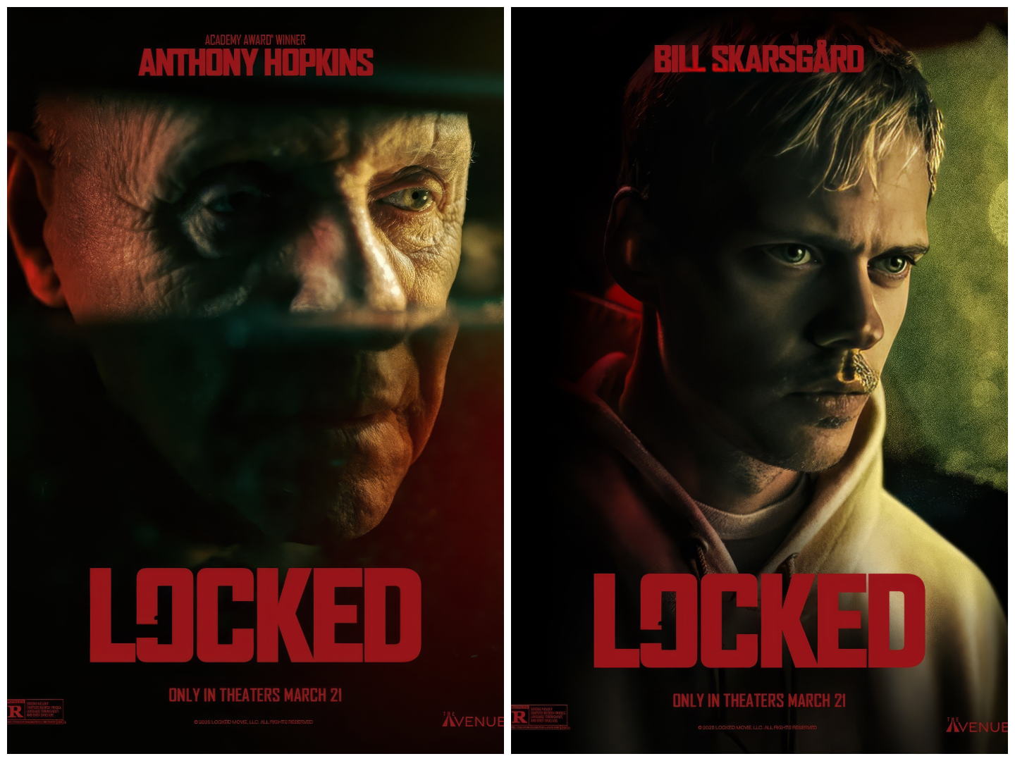'Locked' Posters: Hopkins, Skarsgård in Raimi Thriller - FilmoFilia