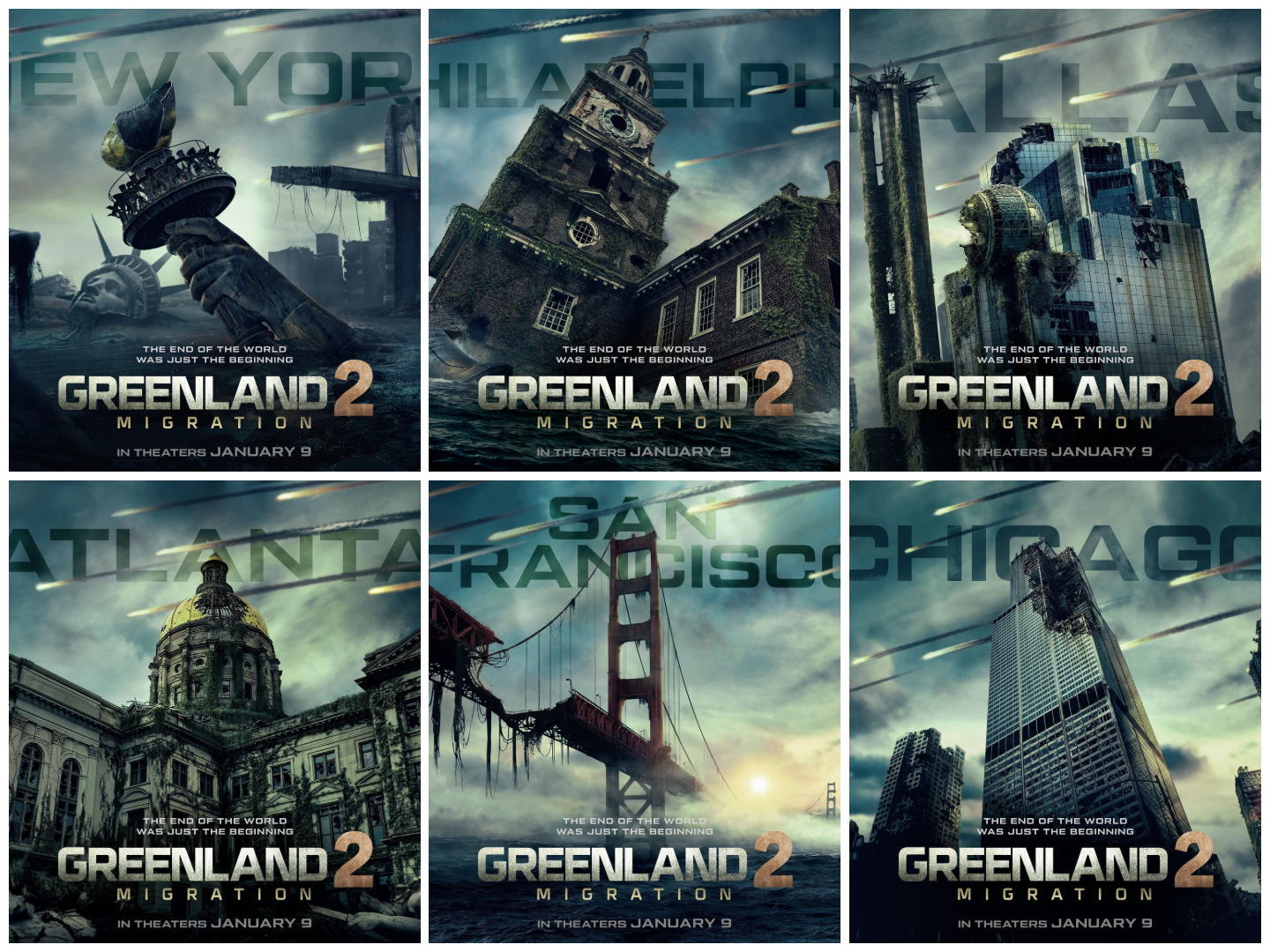 Greenland 2: Migration Posters Reveal Bleak Scope—A Visual Masterclass ...