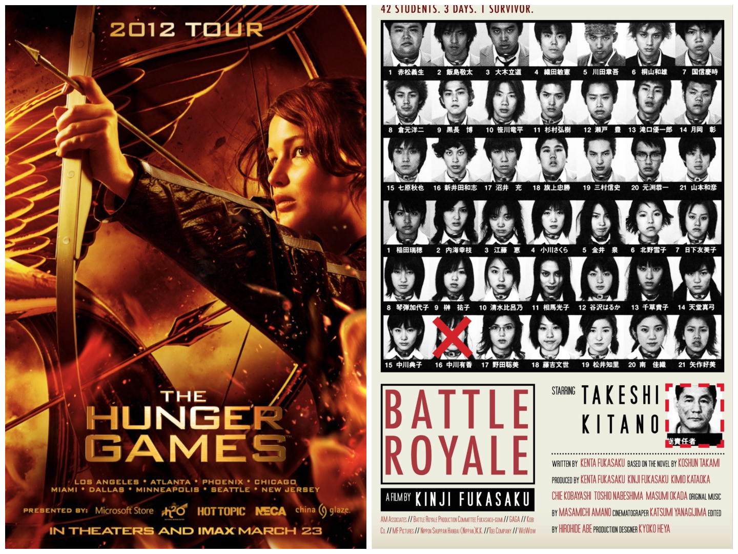 Tarantino Calls The Hunger Games a Battle Royale Ripoff and He's Not ...