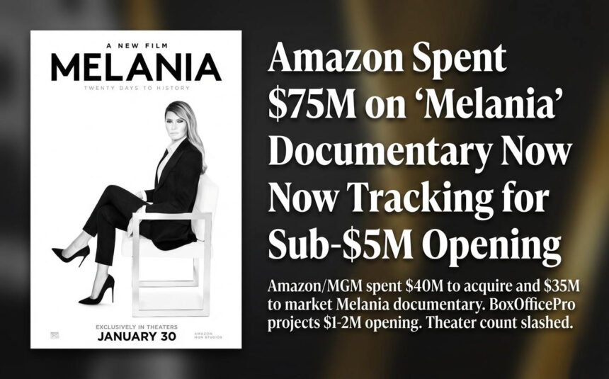 Amazon Spent $75M on 'Melania' Documentary Now Tracking for Sub-$5M ...