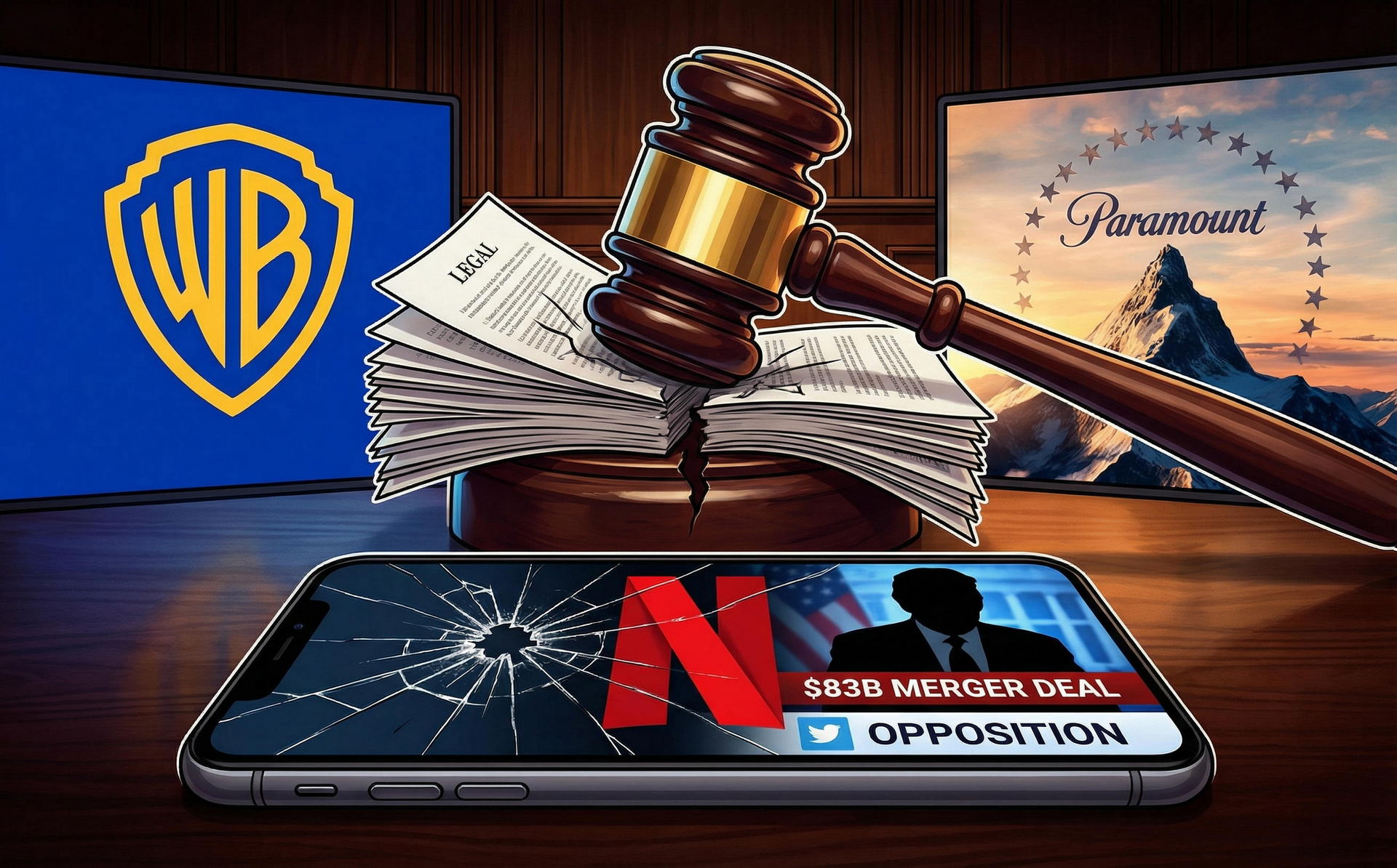 Paramount Sues Warner Bros as Trump Signals Opposition to Netflix ...